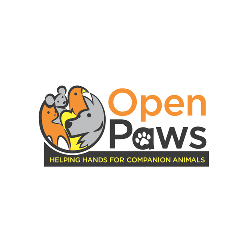 open paws for animal welfare/ adoption /pet store and grooming | Logo ...
