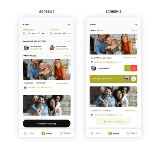 Designs | Volunteer App for Child Welfare and Family Advocacy | App ...