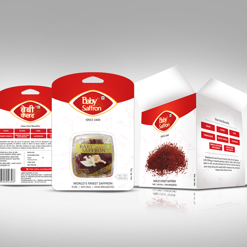 Premium Packaging Design for leading Saffron spice brand from India ...