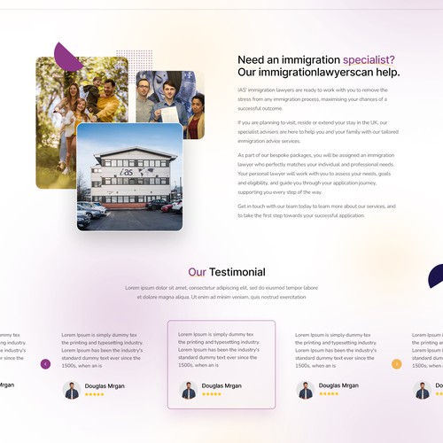 Designs | Website redesign for a leading immigration law firm | Web ...