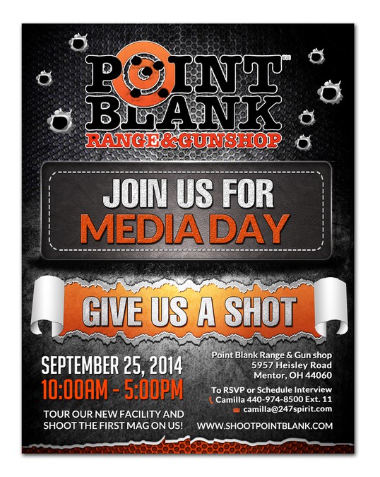 Gun Range Media Day Invitation | Other business or advertising contest