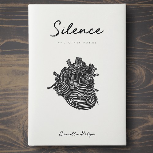 Create an dark, elegant and minimalistic cover for a poetry collection ...