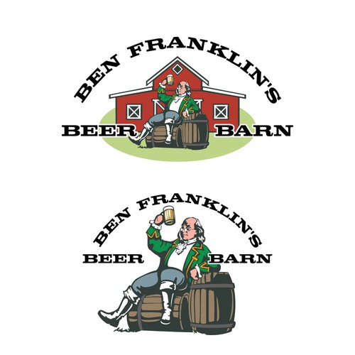 create an "eye catching" logo for Ben Franklin's Beer Barn | Logo ...