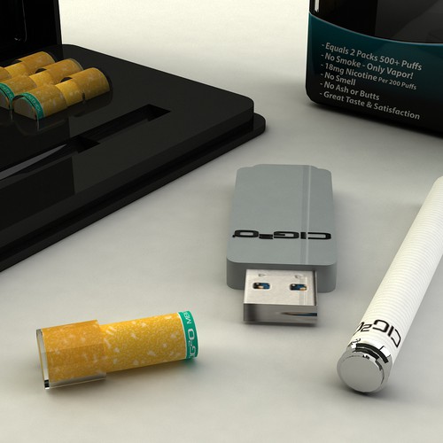 Designs | Sleek & Cool package design for new E-cig box | Product label ...