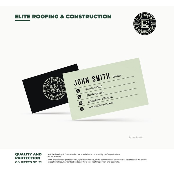 Design business cards for upscale construction company | Business card ...