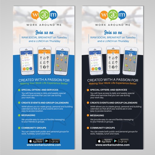 Work Around Me Business Social Network Banner | Poster contest