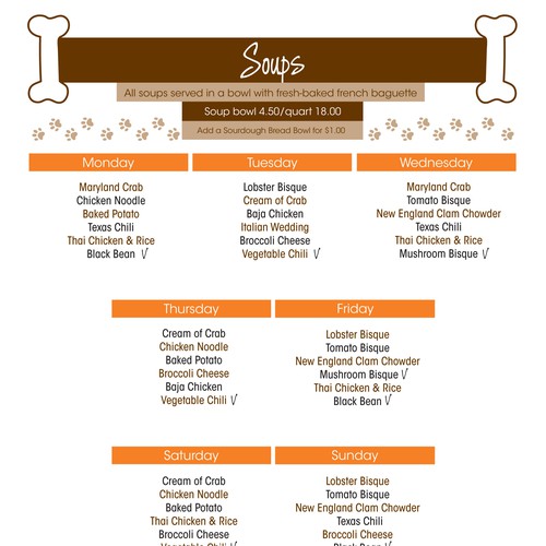 Designs | Menu Design Needed for PureBread: Deli-Bakery-Cafe | Print or ...