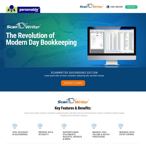 Landing page for email campaign | Landing page design contest