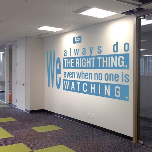 Make our Core Value statements into Wall Art designs! | Poster contest