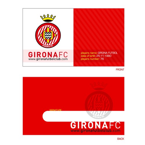 MEMBER CARD FOR SPANISH FOOTBALL CLUB | Stationery contest