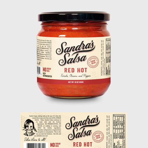 Designs | We need updated, strong, catching, labels; FRESH Sandra's ...