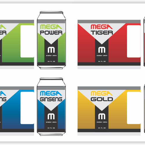 Packaging design for Mega Power Energy Drink cans! | Print or packaging ...