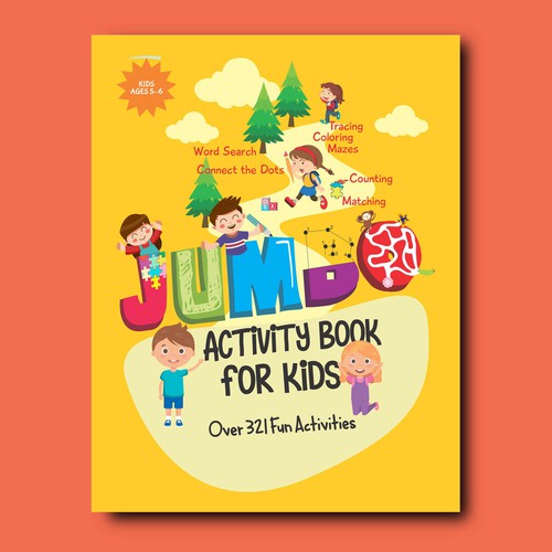 Designs | Fun Design for Jumbo Activity Book | Book cover contest