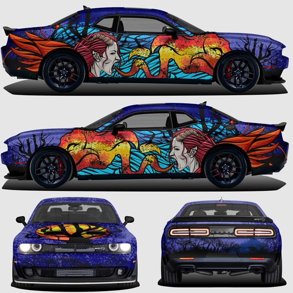 Steampunk / art deco mercedes sprinter van wrap design | Car, truck or ...