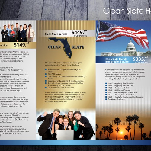 Designs | Create compelling marketing brochure for Clean Slate Florida ...
