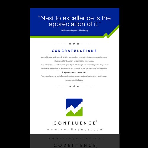 Magazine Ad - Full-Page Congratulatory Ad in Pittsburgh Quarterly ...