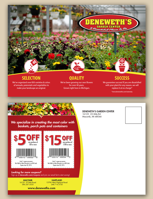 Create a postcard for growing Independent Garden Center | Postcard ...