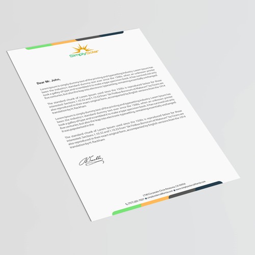 Designs | "Renewable Energy Company Letterhead" | Stationery contest