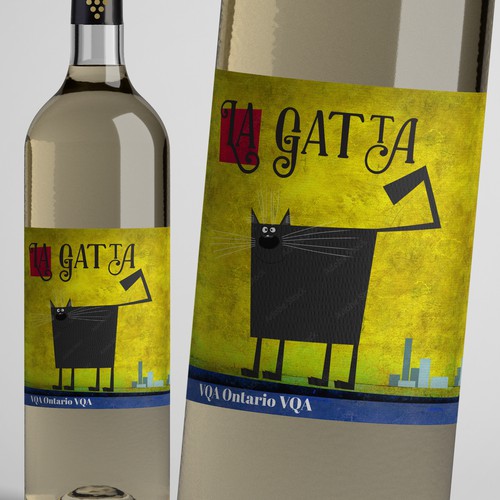 Designs | New fun "cat" wine label for female consumers | Product label ...