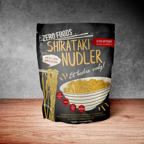 Design the packaging for ready to eat and healthy low calorie noodles ...