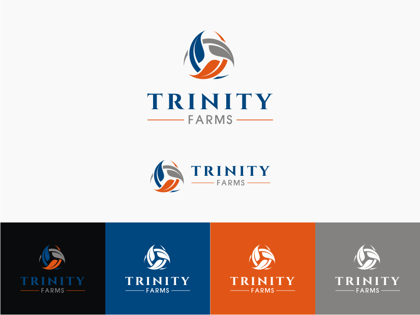 Create a captive logo showing modern youth in agriculture for Trinity ...