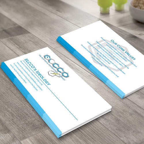 Company Core Values Card | Business card contest