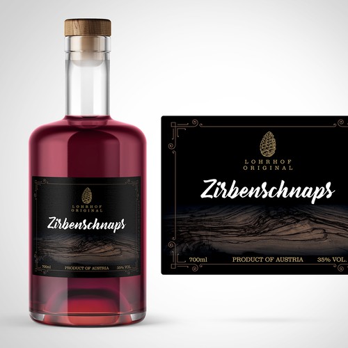 Gestalte das exklusive Design für den Top-Zirbenschnaps von Lohrhof ...