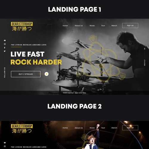 Designs | Create a Website for a Rock Band | Web page design contest