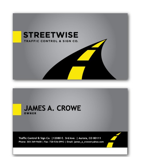 Biz cards and letterhead for new traffic control company | Stationery ...