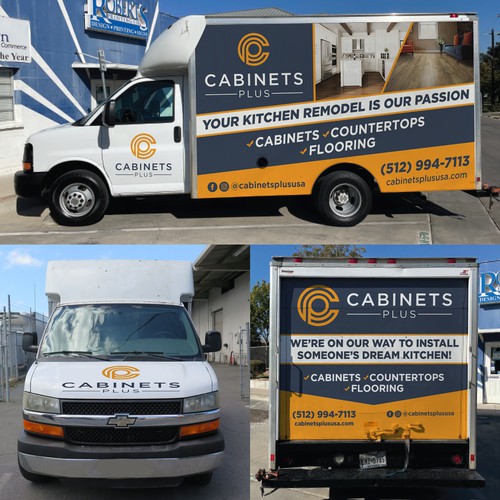 Designs | Cabinets Plus Van Wrap | Car, truck or van wrap contest