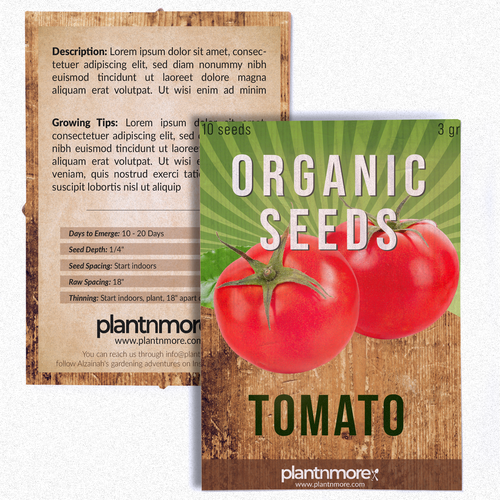 Designs | New Vegetable Seed Packet Line - Packet Design Needed ...