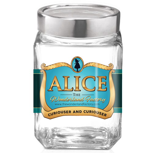 Alice in Wonderland candy label | Product label contest