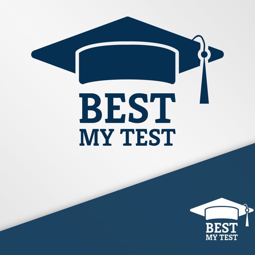 Create a professionally creative, educational logo for BestMyTest (We ...