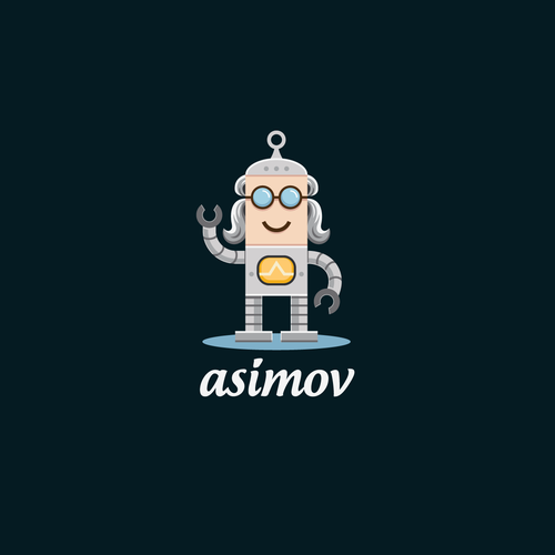 Create a fun friendly robot logo for the Asimov project | Logo design ...