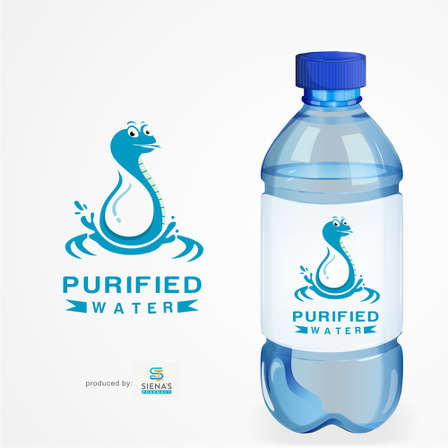 Playful and Cartoony Bottled Water Logo | Logo design contest