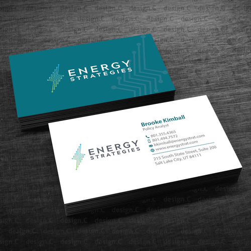 Create a Professional Business Card for Energy Strategies | Business ...