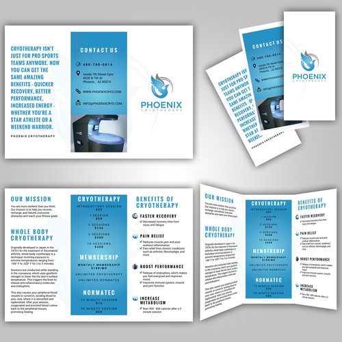 Design a modern brochure for a new cryotherapy center | Brochure contest