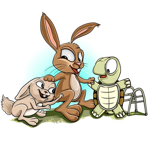 Design a winning hare and tortoise logo/mascots | Character or mascot ...