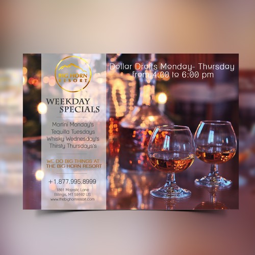 Designs | Waterfront Lounge Promo | Postcard, flyer or print contest