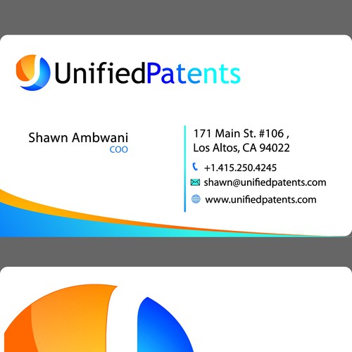 Designs | business card for Unified Patents | Business card contest