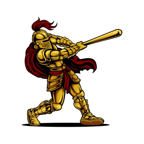 Designs | Image of a super strong, lots of muscles Knight swinging a ...