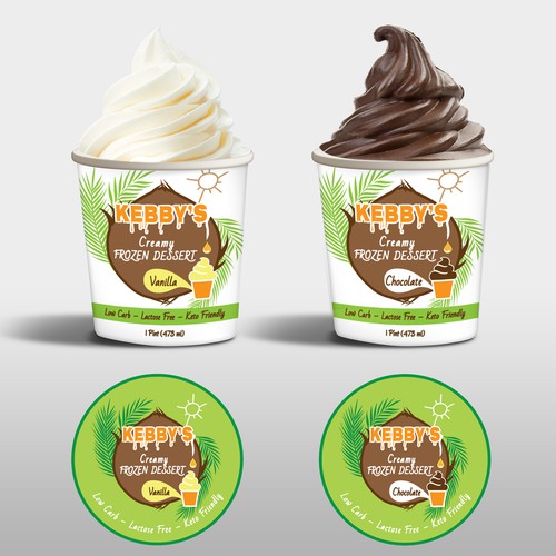 Design a very cool Frozen Desert Label Sticker | Product packaging contest