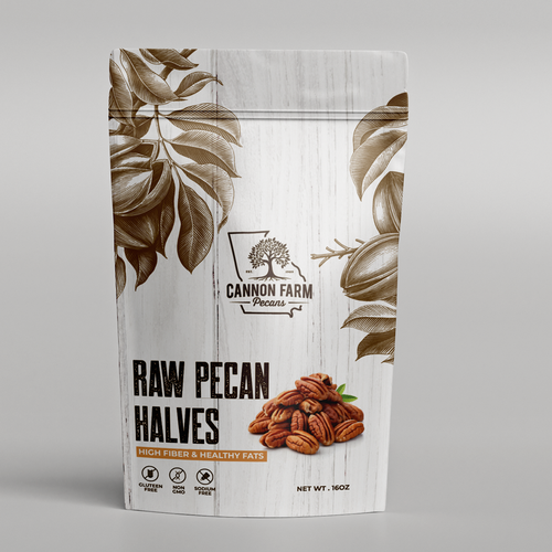 Designs | Raw Pecan Halves Packaging | Product packaging contest