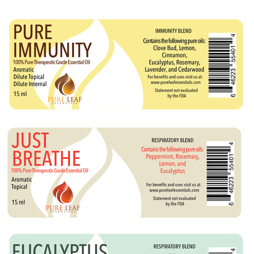Design Essential Oil Bottle Labels for Pure Leaf Essentials | Product ...