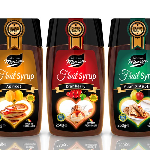 looking for a new attractive label for a fruit syrup assortment ...