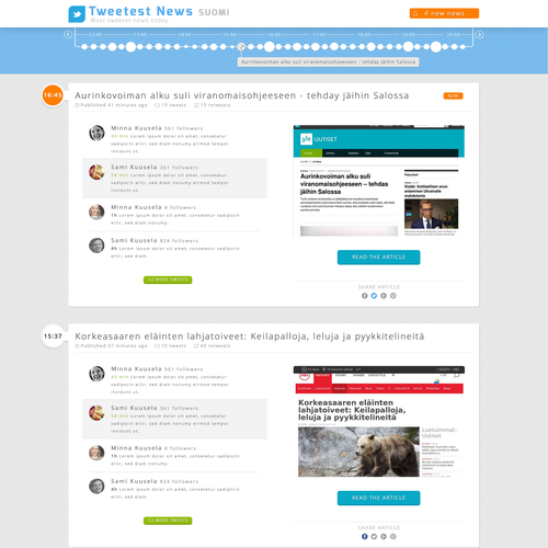 Designs | Create new and innovative design for reading news | Web page ...