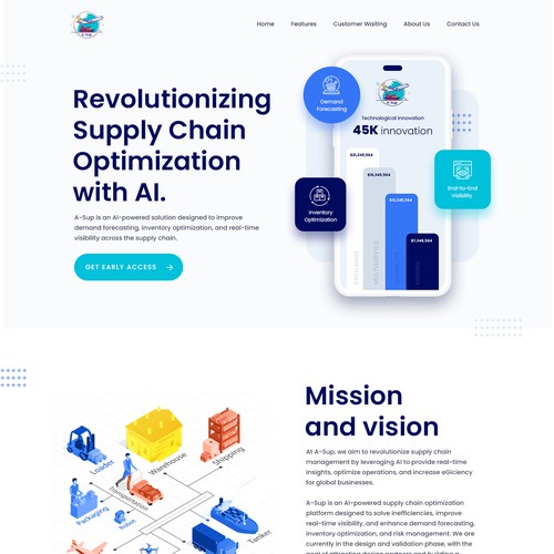 Designs | Modern, AI-Powered Supply Chain Optimization Website Design ...
