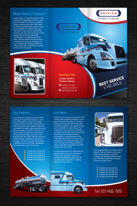 Trucking Co. Brochure Design | Brochure contest