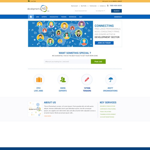 New homepage design | Landing page design contest