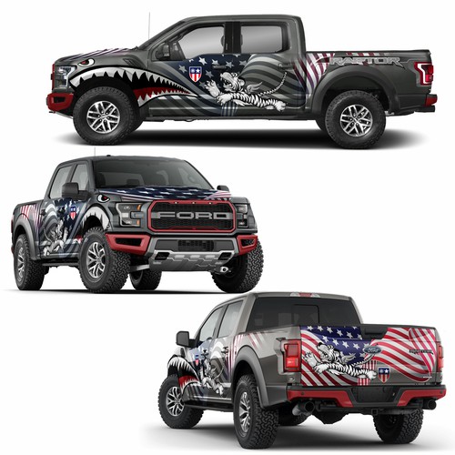 2018 Patriotic Ford Raptor (USA) | concurso Rotulación de auto, camión ...